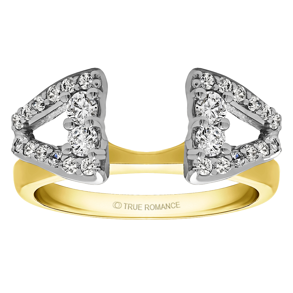 14K White Gold Solitaire Ring Wrap/Enhancer - RW723TT-G