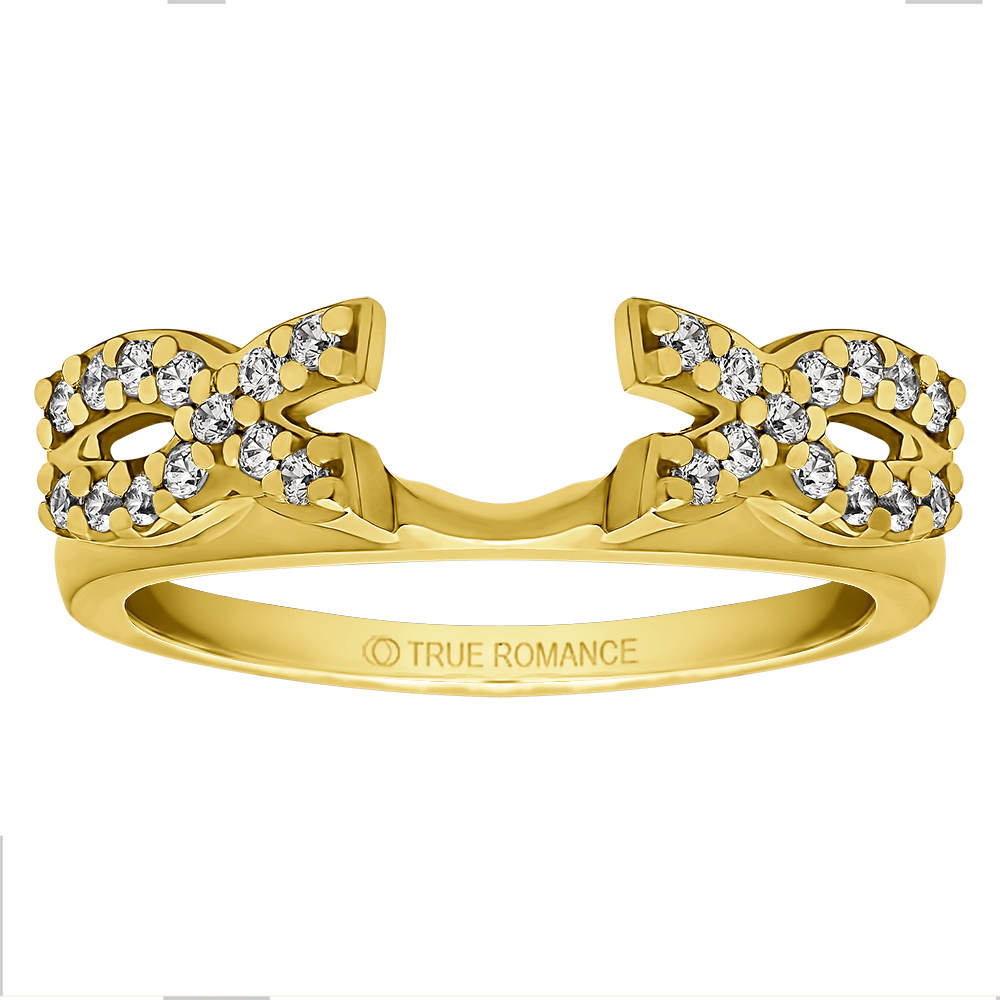 14K White Gold Solitaire Ring Wrap/Enhancer - RW724-E
