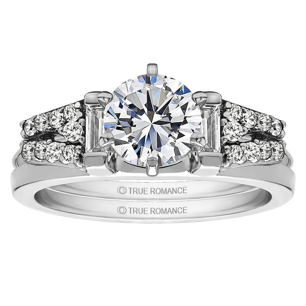 14K White Gold Solitaire Ring Wrap/Enhancer - RW725TT-F