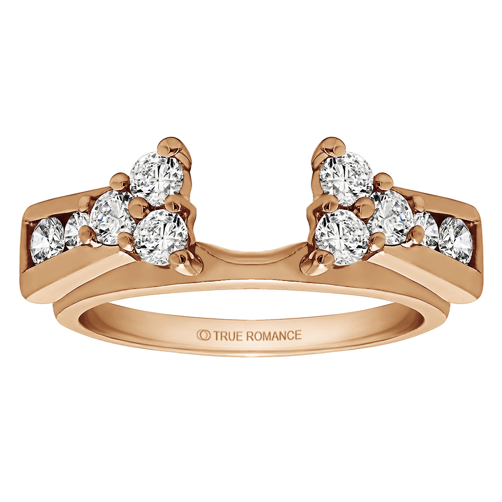 14K White Gold Solitaire Ring Wrap/Enhancer - RW800TT-J