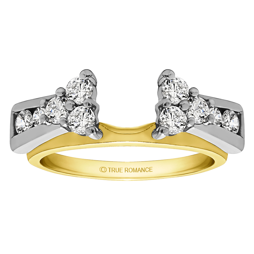 14K White Gold Solitaire Ring Wrap/Enhancer - RW800TT-J