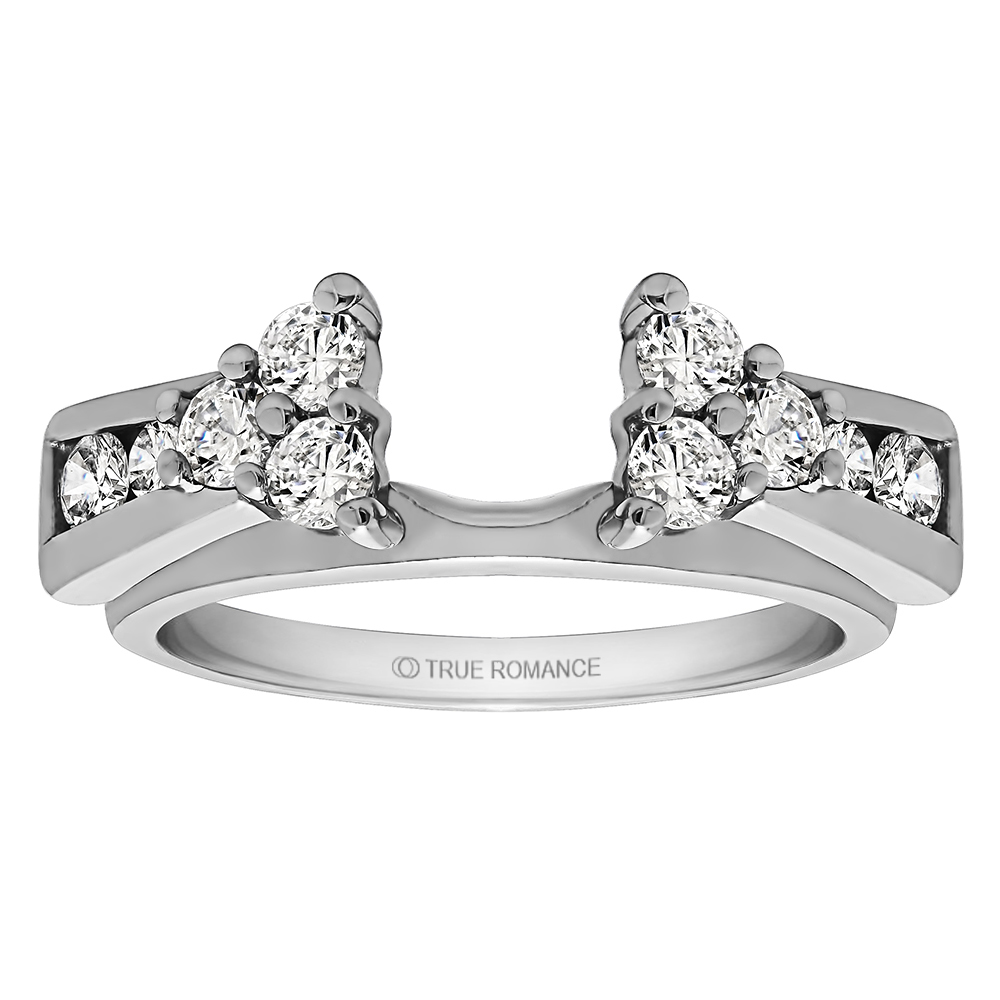 14K White Gold Solitaire Ring Wrap/Enhancer - RW800TT-J
