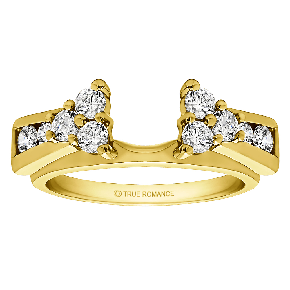 14K White Gold Solitaire Ring Wrap/Enhancer - RW800TT-J