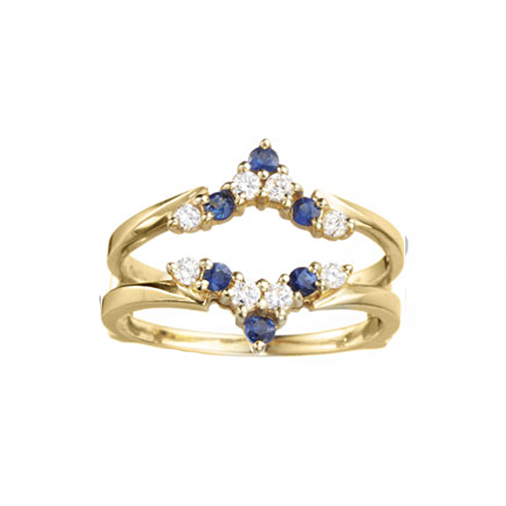 14K Yellow Gold Solitaire Ring Guard/Enhancer - RG051-YG