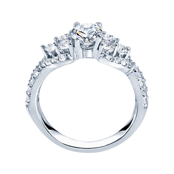 Rm985-14k White Gold Infinity Engagement Ring - RM985-L