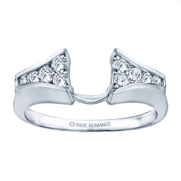 14K White Gold Solitaire Ring Wrap/Enhancer - RW691-F