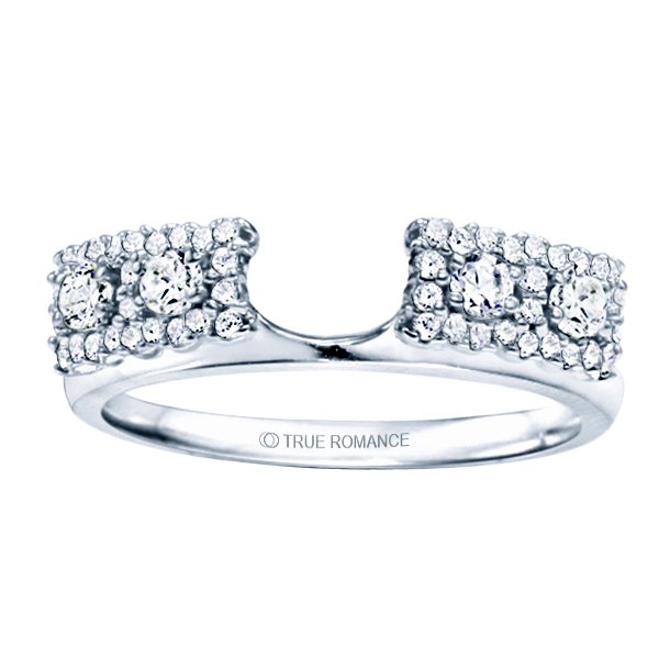 14K White Gold Solitaire Ring Wrap/Enhancer - RW746-G