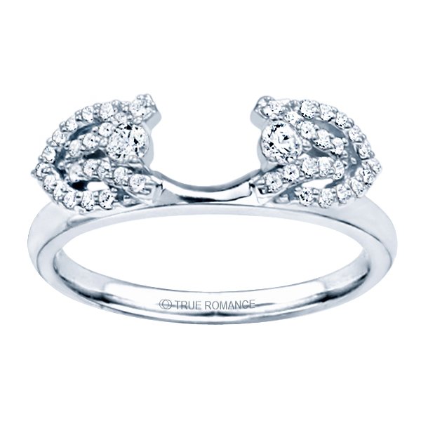 14K White Gold Solitaire Ring Wrap/Enhancer - RW751-F